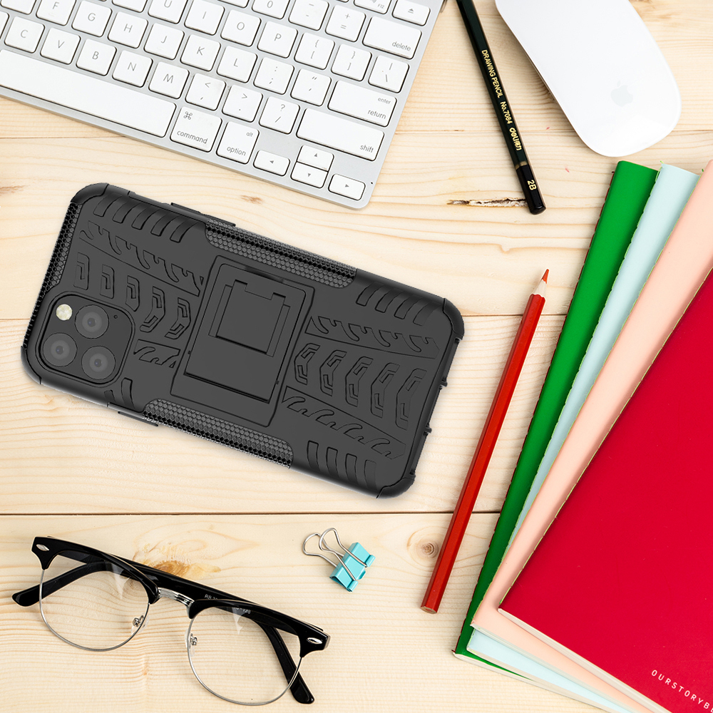 Dual Layer Rugged Tough Case for Apple iPhone 11 Pro Max (Black)